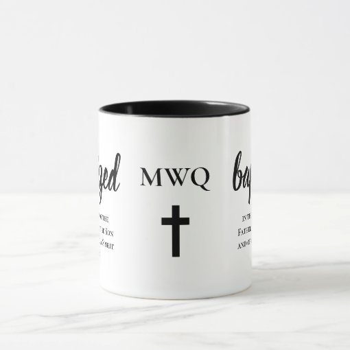 Personalized Monogram BAPTISM Mug | Zazzle