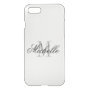 Personalized monogram elegant clear iPhone 7 case | Zazzle
