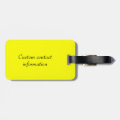 Personalized Monogram Fluorescent Yellow Luggage Tag | Zazzle