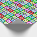 Personalized Monogram Fun, Colorful Kids Birthday Wrapping Paper | Zazzle
