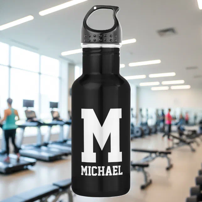 Personalized monogram gift sports water bottle | Zazzle