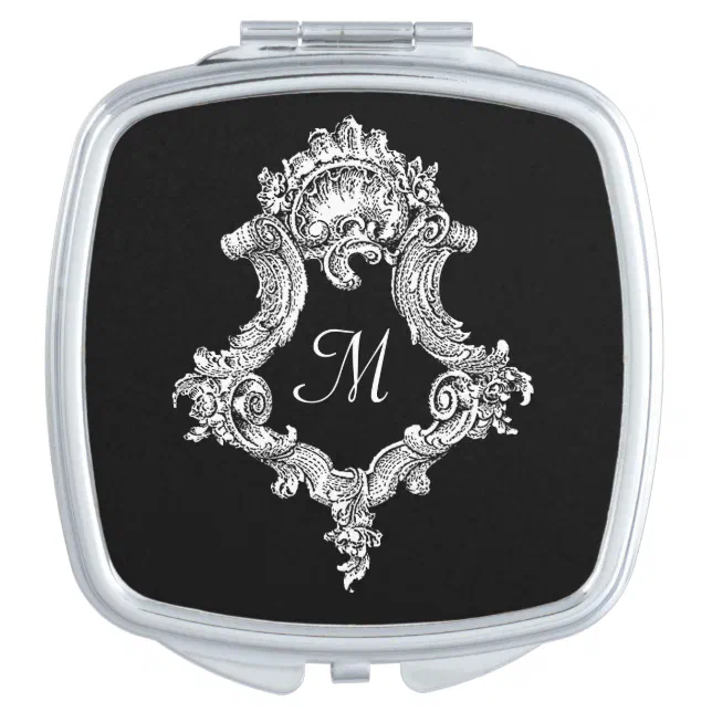 Personalized Monogram Initial Compact Mirror | Zazzle
