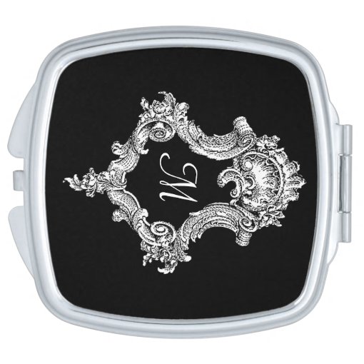 Personalized Monogram Initial Compact Mirror | Zazzle