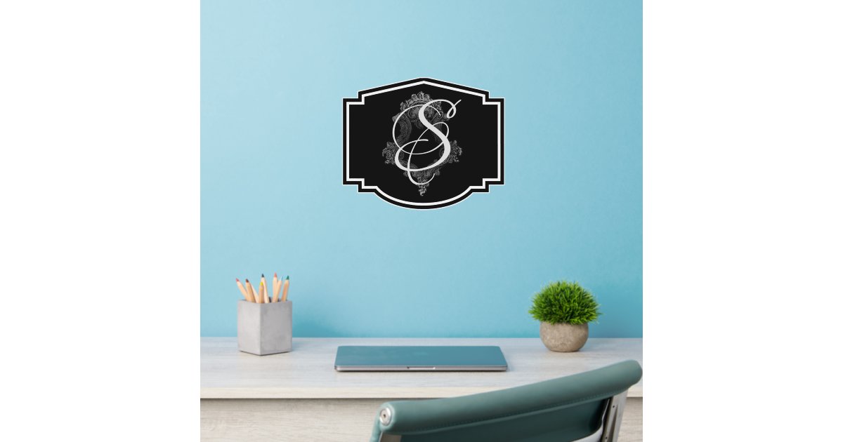 Personalized Monogram Initial Wall Decal | Zazzle