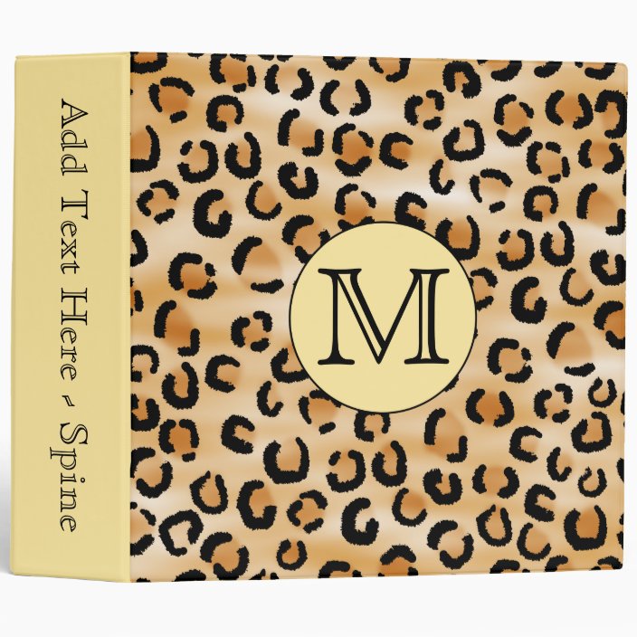 Personalized Monogram Leopard Print Pattern. Binder | Zazzle.com