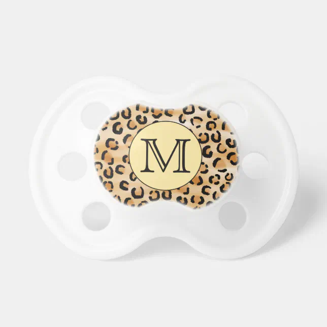 Personalized Monogram Leopard Print Pattern. Pacifier | Zazzle