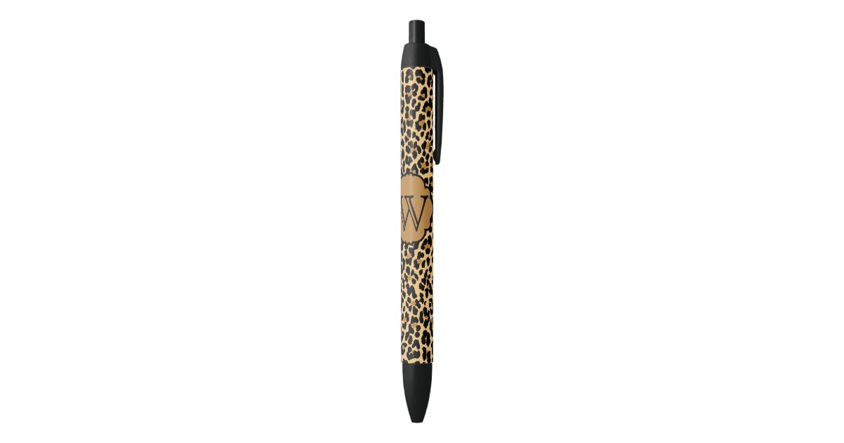 Personalized Monogram Leopard Print Pens | Zazzle