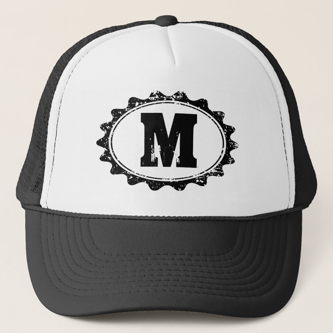Personalized monogram letter baseball hat | Zazzle