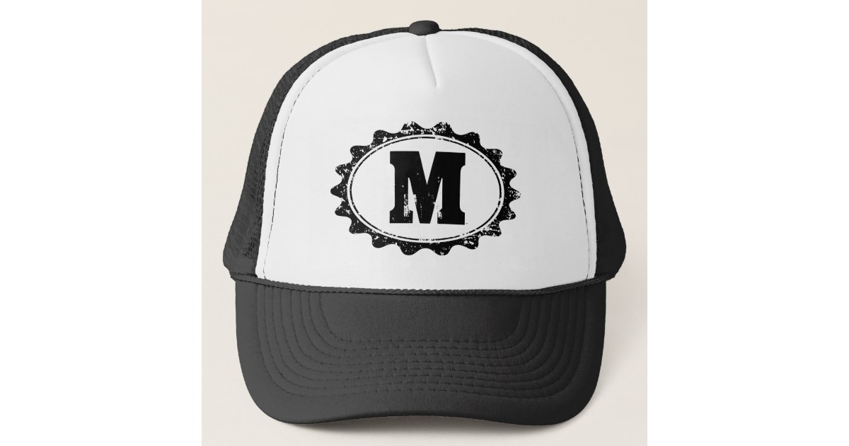 Personalized monogram letter baseball hat | Zazzle
