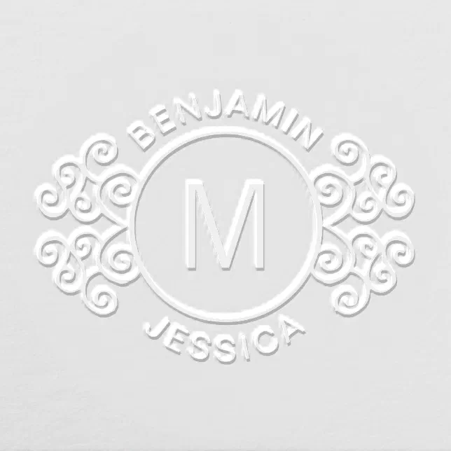 Personalized Monogram + Names Decorative Custom Embosser | Zazzle