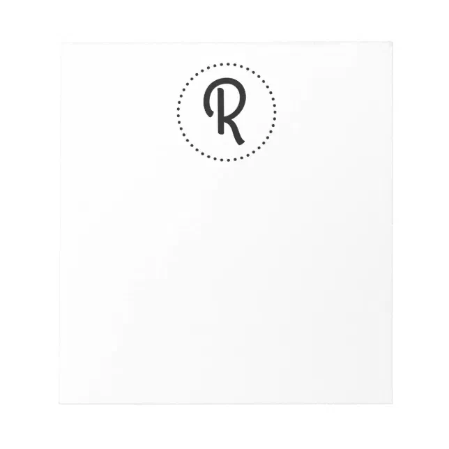 Personalized Monogram Notepad | Zazzle