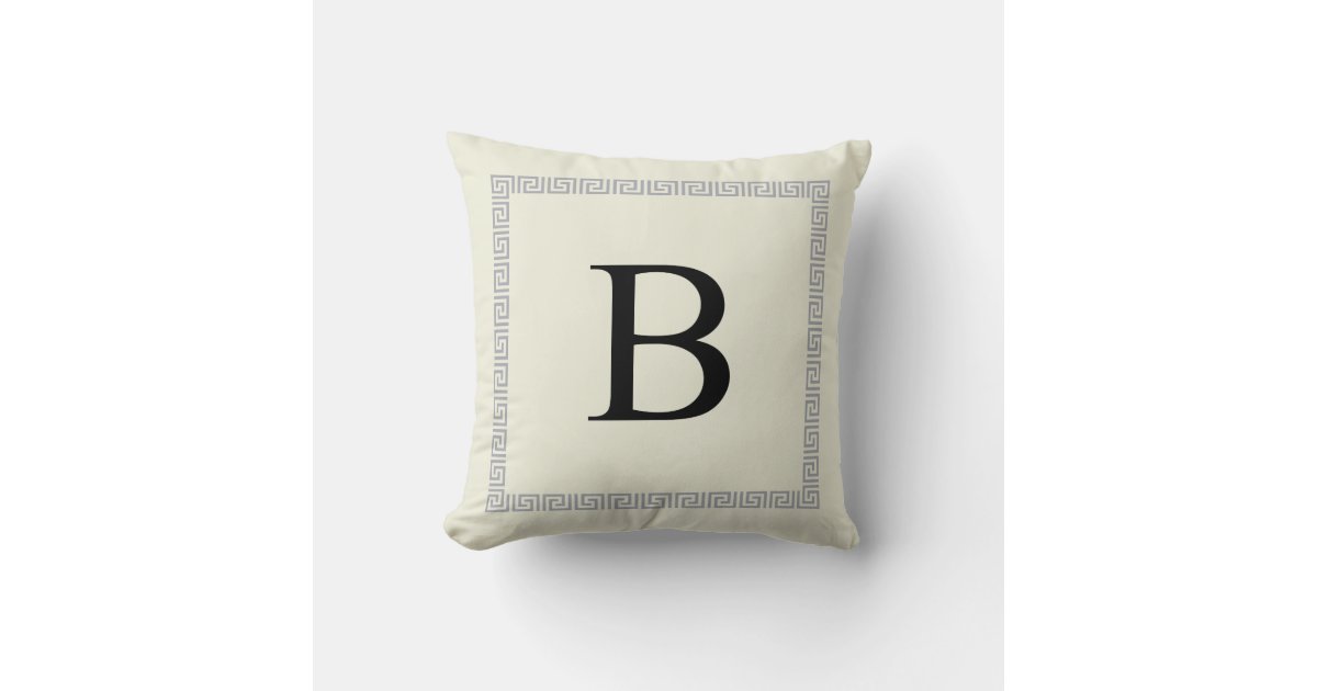 Personalized Monogram Pillow | Initial B | Zazzle