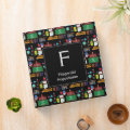 Personalized Monogram SCHOOL SUBJECTS Black 3 Ring Binder | Zazzle