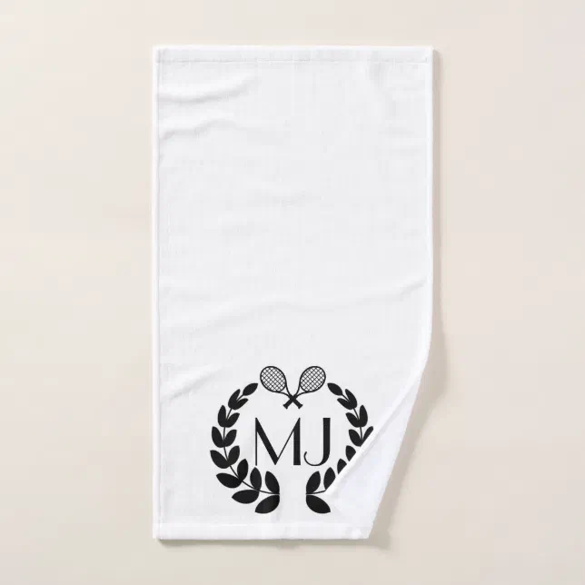 Personalized Monogram Tennis Hand Towel | Zazzle