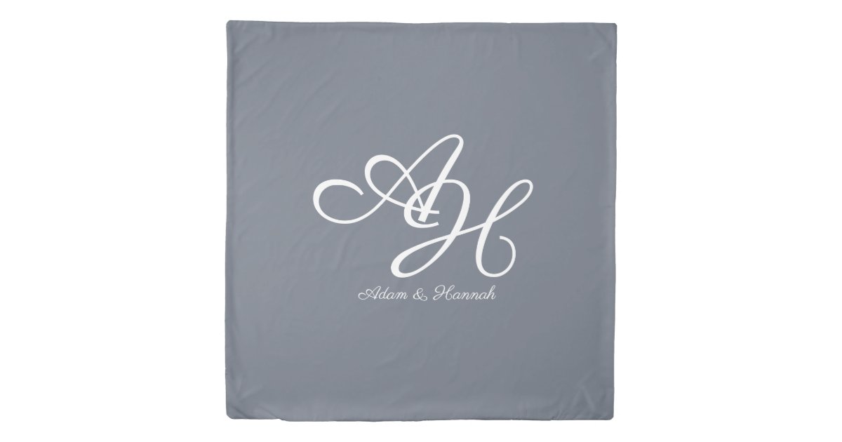 Personalized Monogrammed two names Duvet Cover | Zazzle