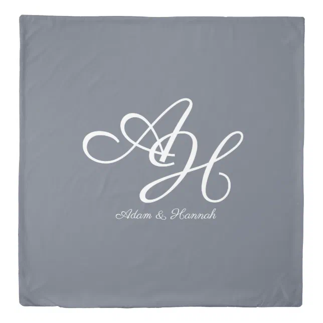 Personalized Monogrammed two names Duvet Cover | Zazzle