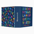 Personalized Monster ABC Silly Alphabet Monsters 3 Ring Binder | Zazzle