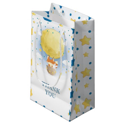 Personalized Moon Air Balloon Favor Small Gift Bag | Zazzle