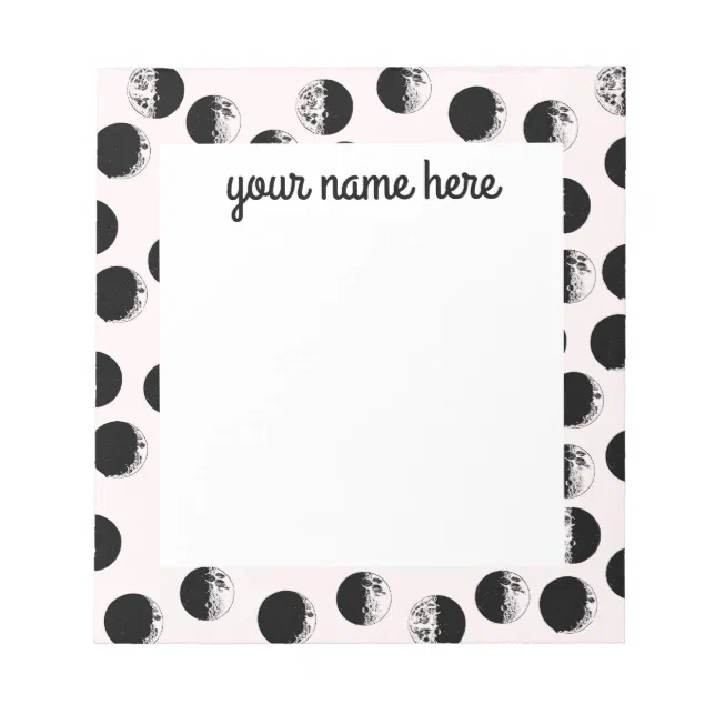 Personalized Moon phase notepad | Zazzle