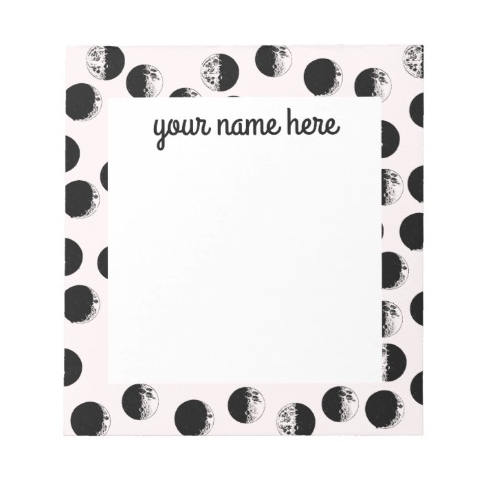 Personalized Moon phase notepad | Zazzle.com