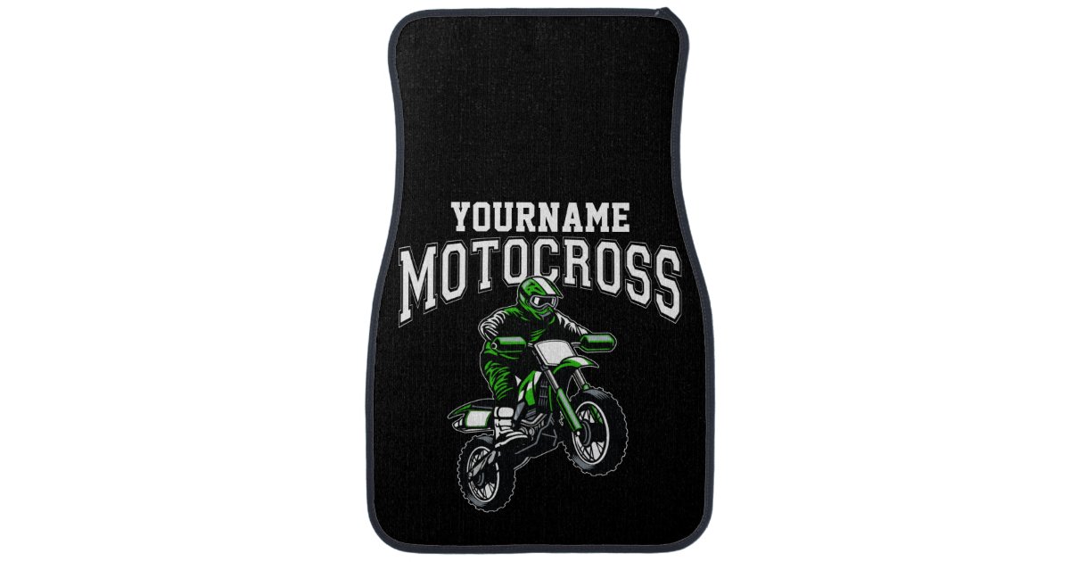 Personalized Motocross Dirt Bike Rider Racing Car Floor Mat | Zazzle