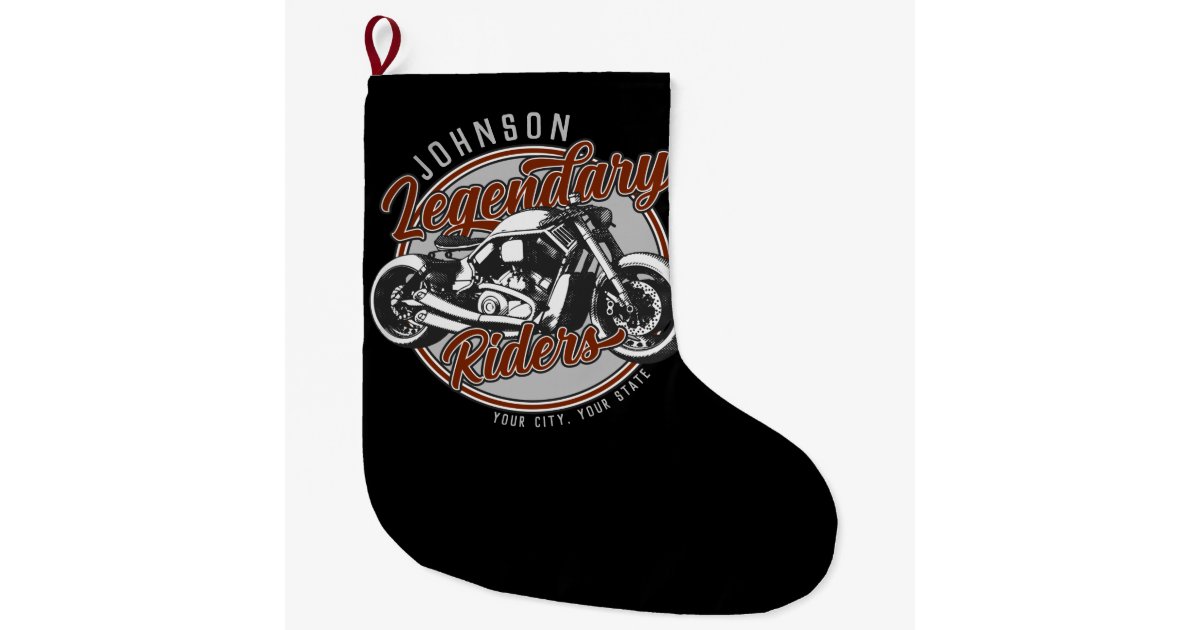 Personalized Motorcycle Legendary Rider Biker NAME Large Christmas ...