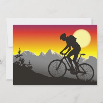 Personalized Mountain Bike Biking Birthday Invitation | Zazzle