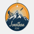Personalized Mountain Biking Cyclist Road Bike Ceramic Ornament | Zazzle