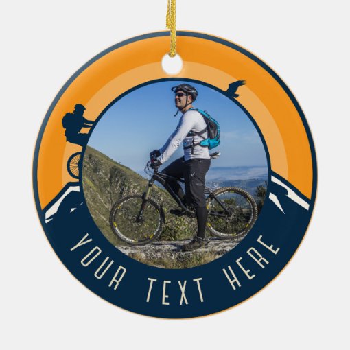 Personalized Mountain Biking Cyclist Road Bike Ceramic Ornament | Zazzle