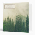 Personalized Mountains Forest Fog Sheet Music 3 Ring Binder | Zazzle