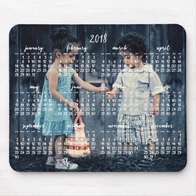 Personalized Mouse Pad Calendar 2018 | Zazzle