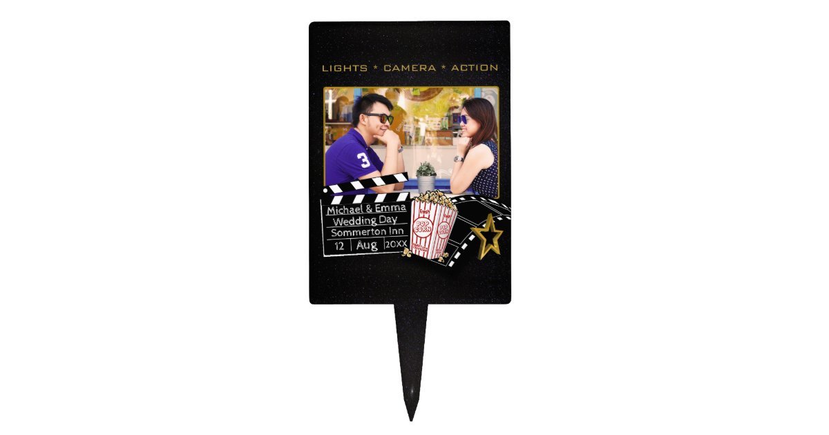 Personalized Movie Star Frame Cake Topper | Zazzle