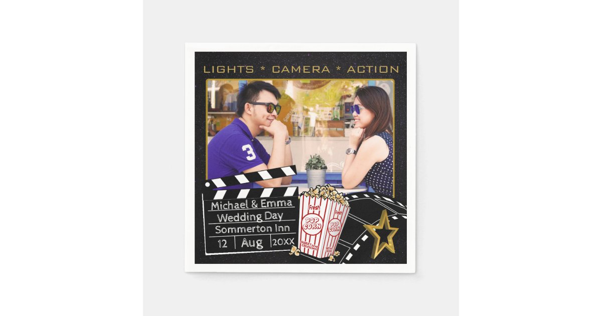 Personalized Movie Star Frame Napkins | Zazzle