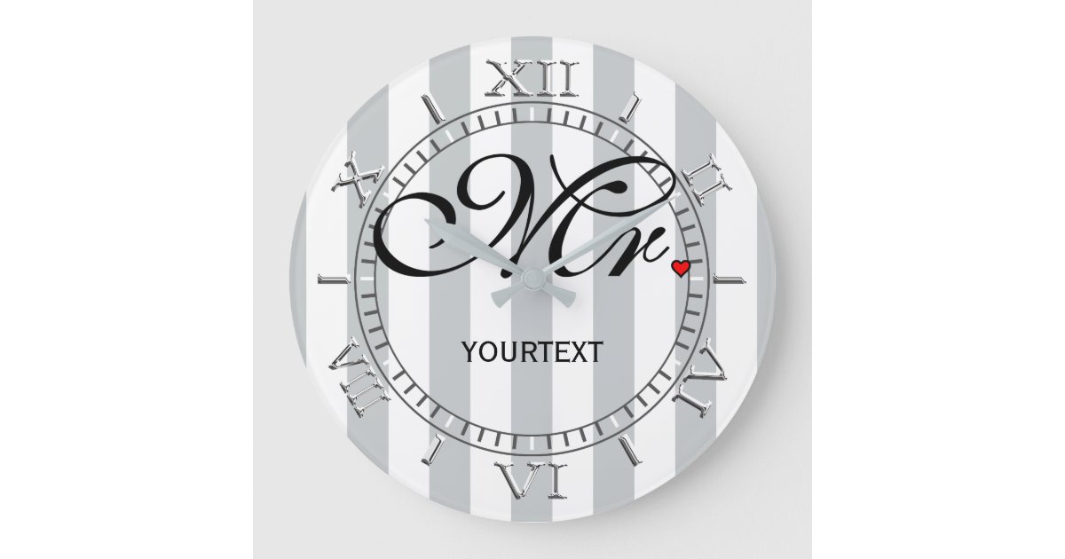 Personalized Mr. on a Large Clock | Zazzle