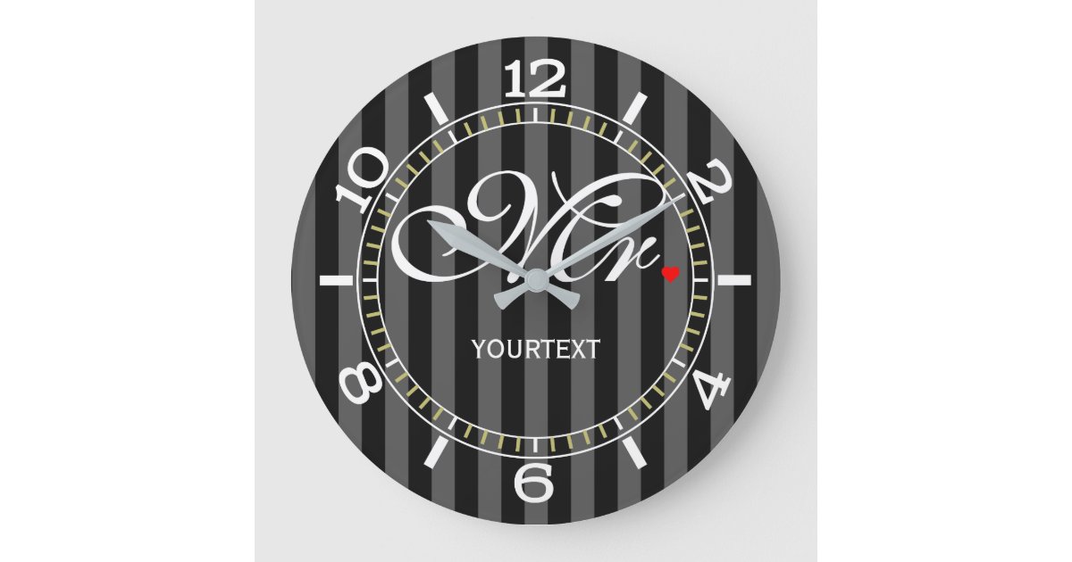 Personalized Mr. on a Large Clock | Zazzle