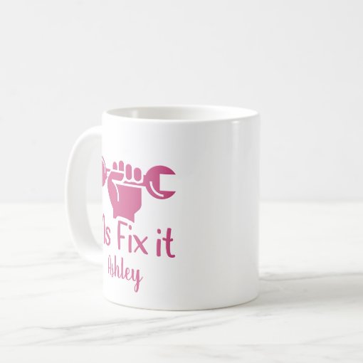 Personalized Ms Fix It Wrench Hand Coffee Mug | Zazzle