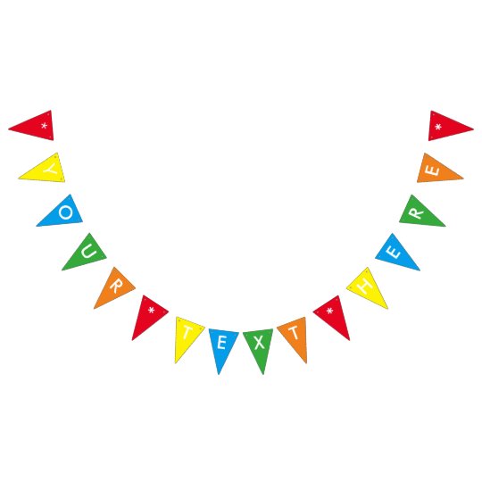 Personalized Multi-Color Triangle Bunting Flags | Zazzle.com