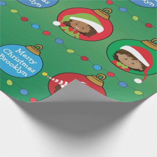 Personalized Multicultural Girl Elf Wrapping Paper | Zazzle