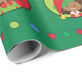 Personalized Multicultural Girl Elf Wrapping Paper | Zazzle