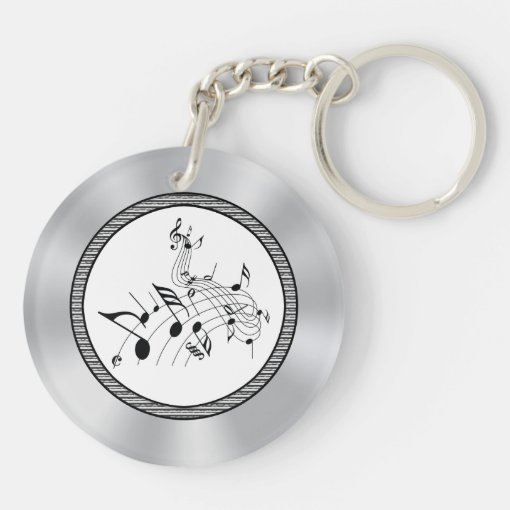 Personalized Music Note Gifts with Your NAME Keychain | Zazzle