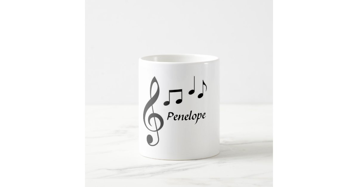 Personalized Music Note Mug | Zazzle