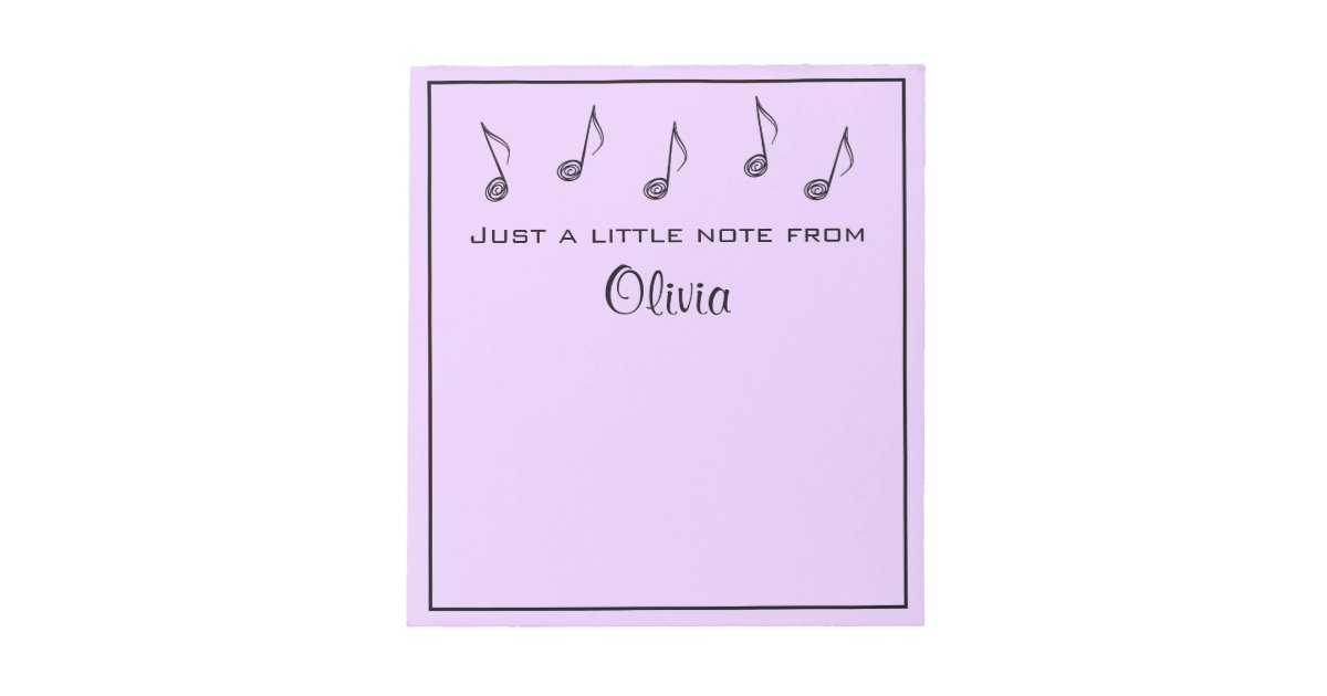 Personalized Music Notes Notepad | Zazzle