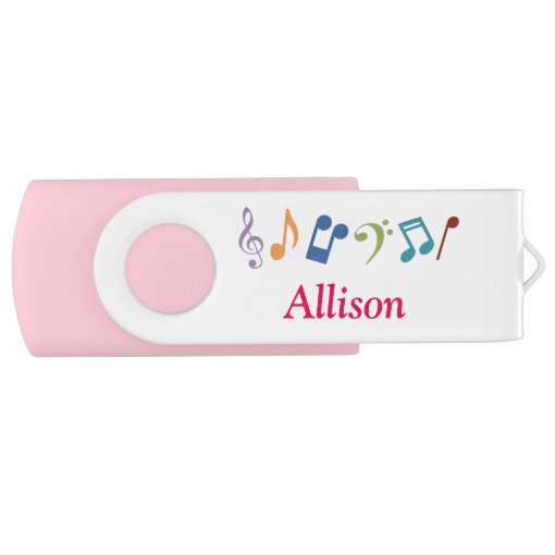 Personalized Music Notes USB USB Flash Drive | Zazzle