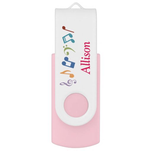 Personalized Music Notes USB USB Flash Drive | Zazzle
