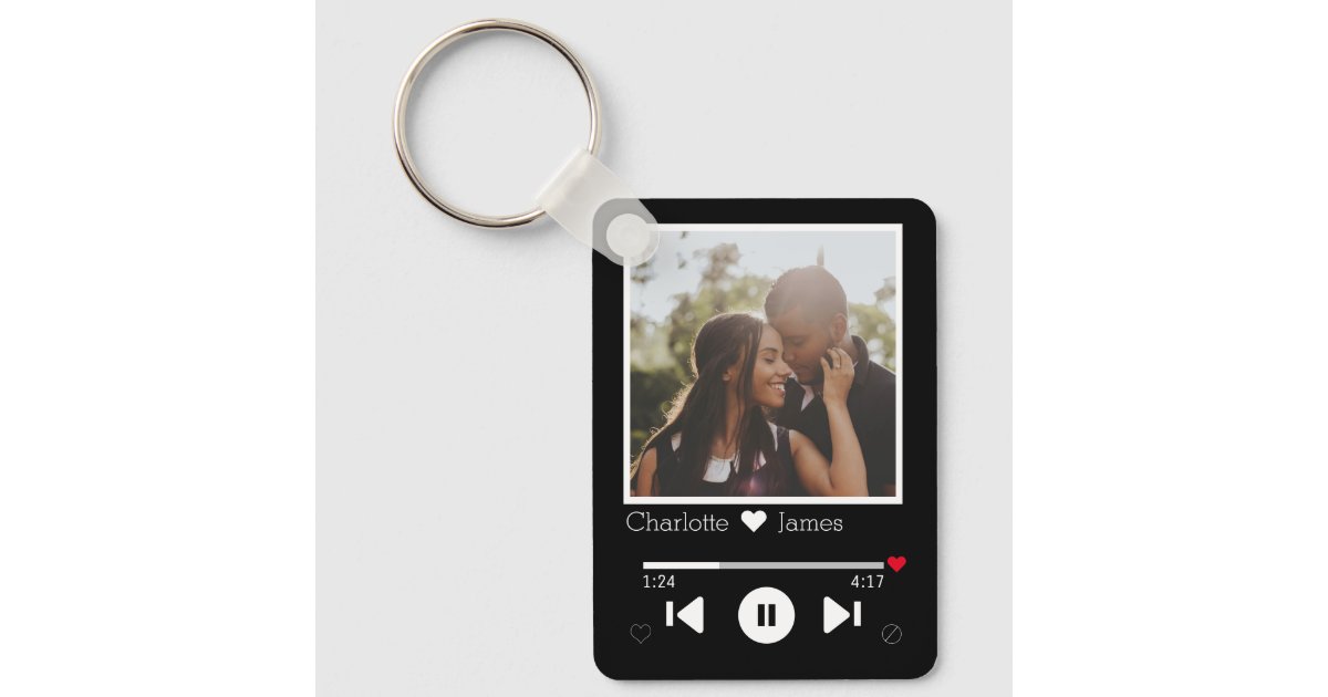 Personalized Music Player Photo Keychain | Zazzle