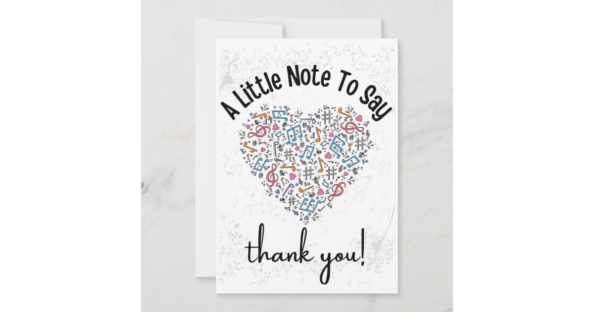 Personalized Music Teacher Appreciation Card | Zazzle