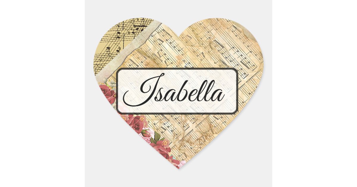 Personalized Musical Notes Name Stickers | Zazzle