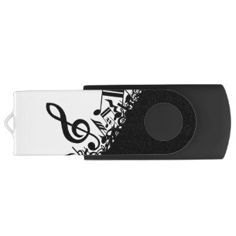 Personalized Musical Notes USB 2.0 Flash Drive | Zazzle