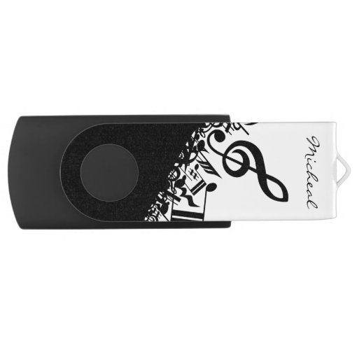 Personalized Musical Notes USB 2.0 Flash Drive | Zazzle