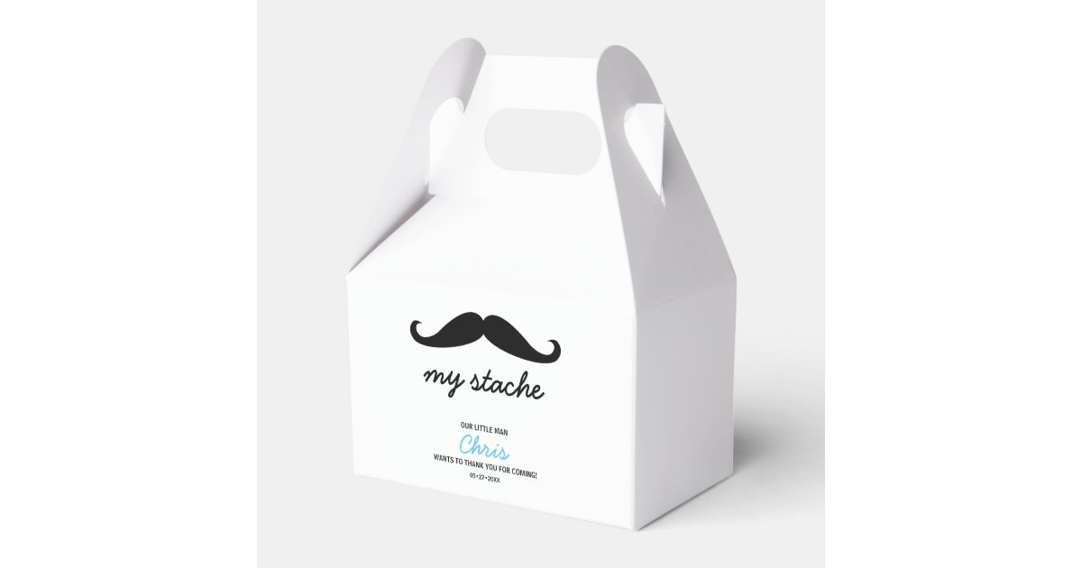 Personalized Mustache theme 1st birthday party Favor Boxes | Zazzle